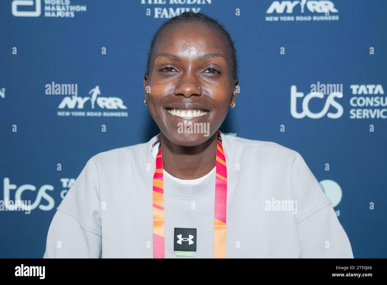 New York, USA. 02nd Nov, 2023. Sharon Lokedi of Kenya attends TCS New ...