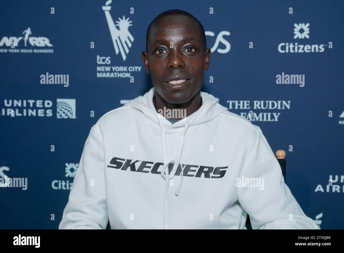 New York, USA. 02nd Nov, 2023. Edward Cheserek of Kenya attends TCS New ...