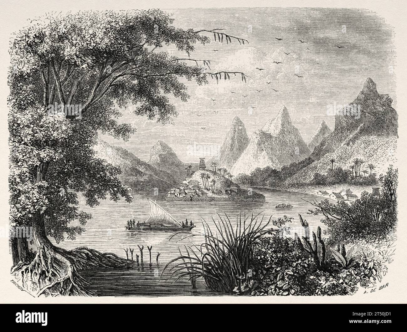 Vanua Levu Island, Fiji islands. Melanesia, Oceania in the southwestern ...