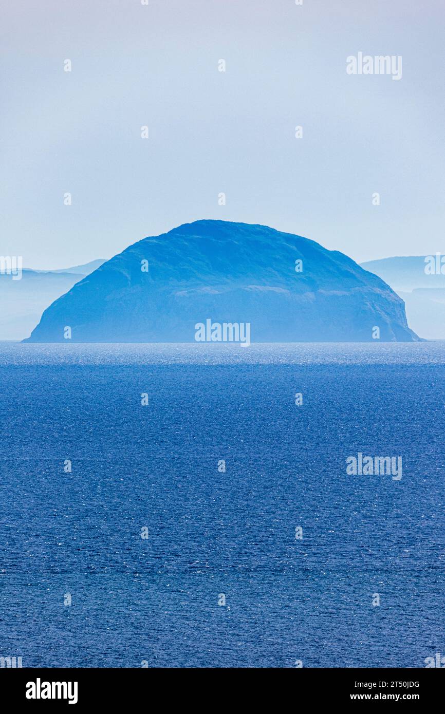 The island of Ailsa Craig photographed with a telephoto lens over 20 ...