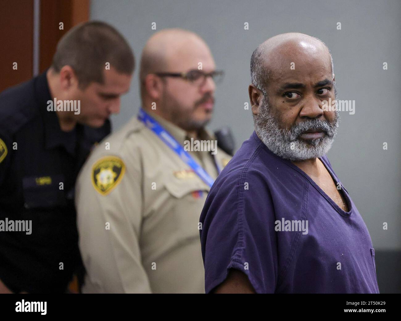 Duane Keith “Keffe D” Davis appears for his arraignment at the Regional ...