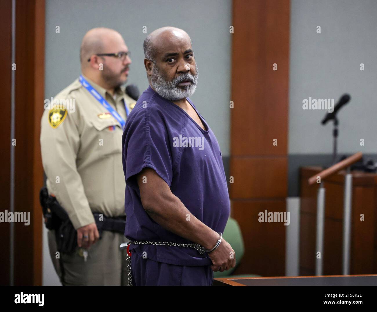 Duane Keith “Keffe D” Davis appears for his arraignment at the Regional ...