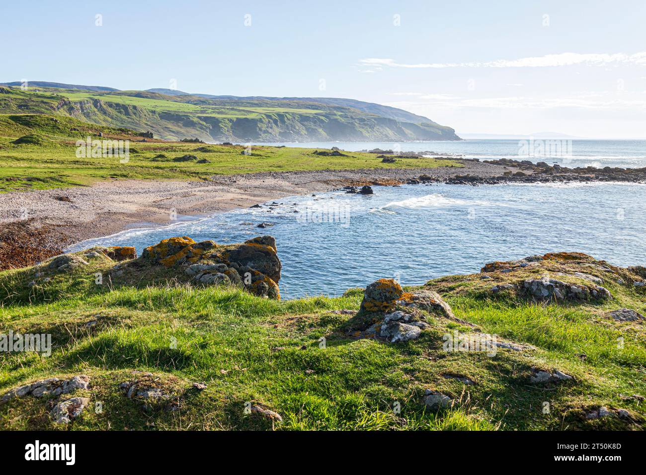 The beach next to Uisaed Point, Machrihanish on the Kintyre Peninsula ...