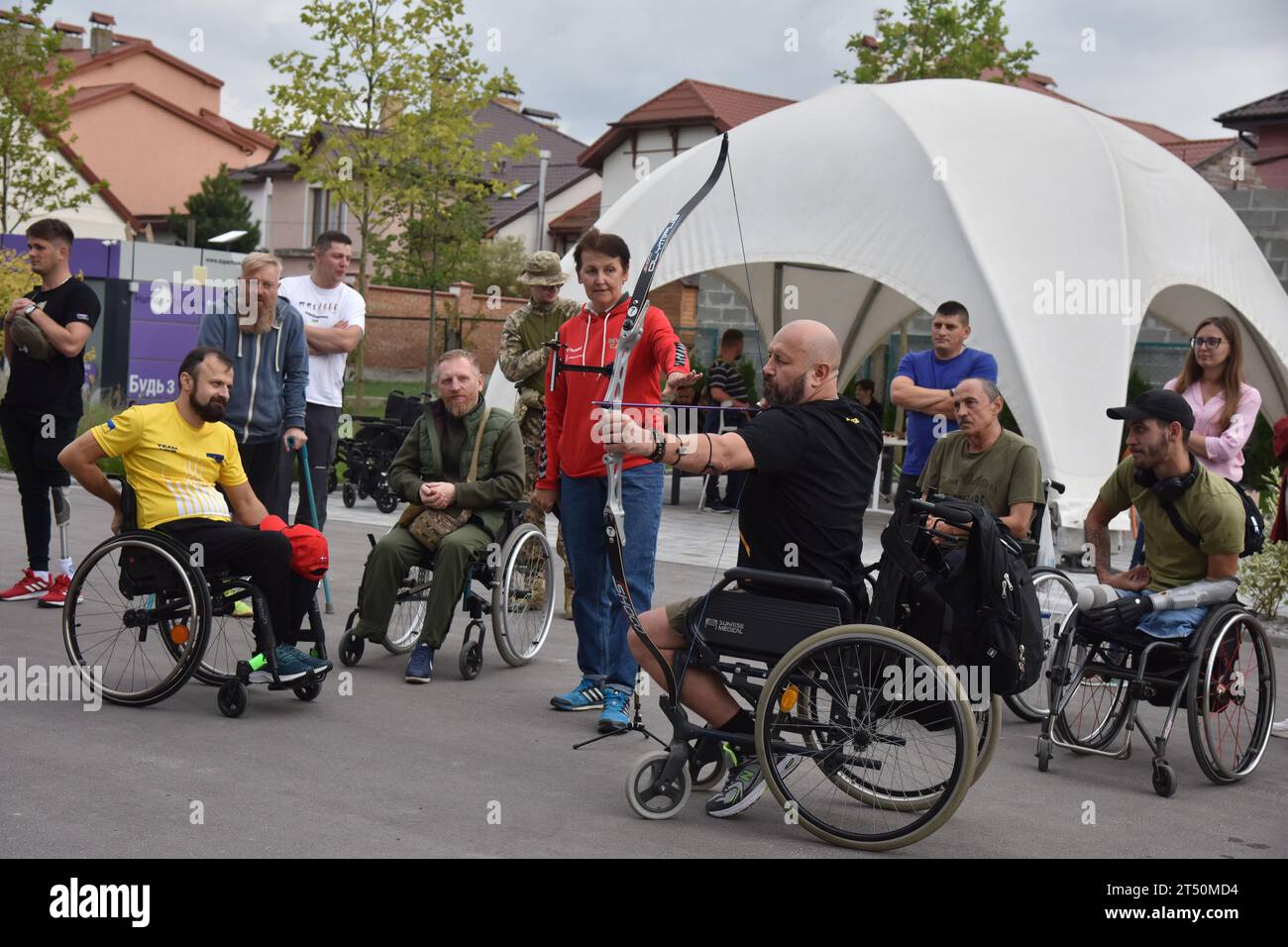 Lviv, Ukraine. 02nd Oct, 2023. A Ukrainian military amputee who is a ...