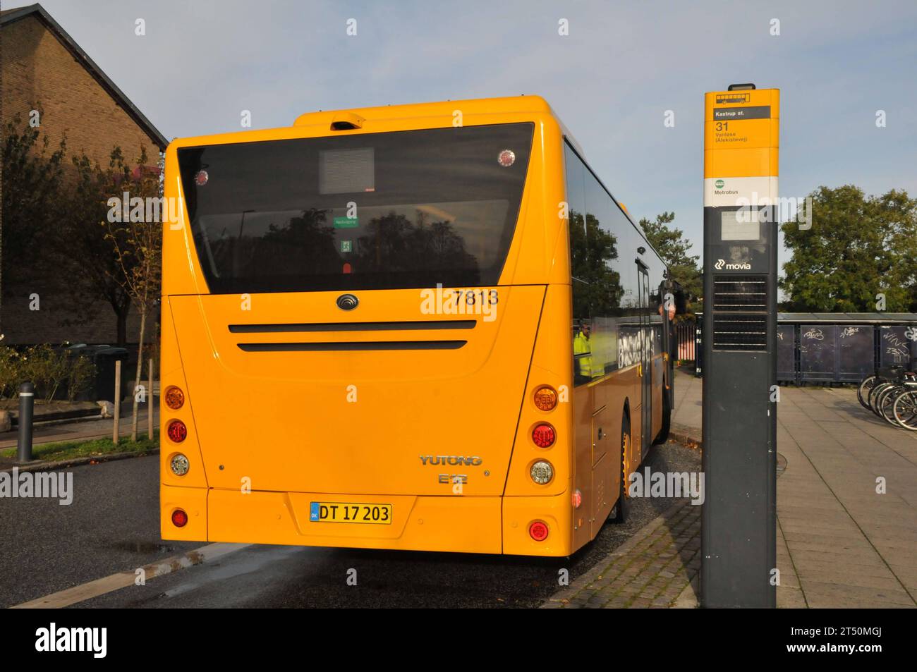 Copenhagen, Denmark /02 November 2023/. Danish public bus transpotrt ...