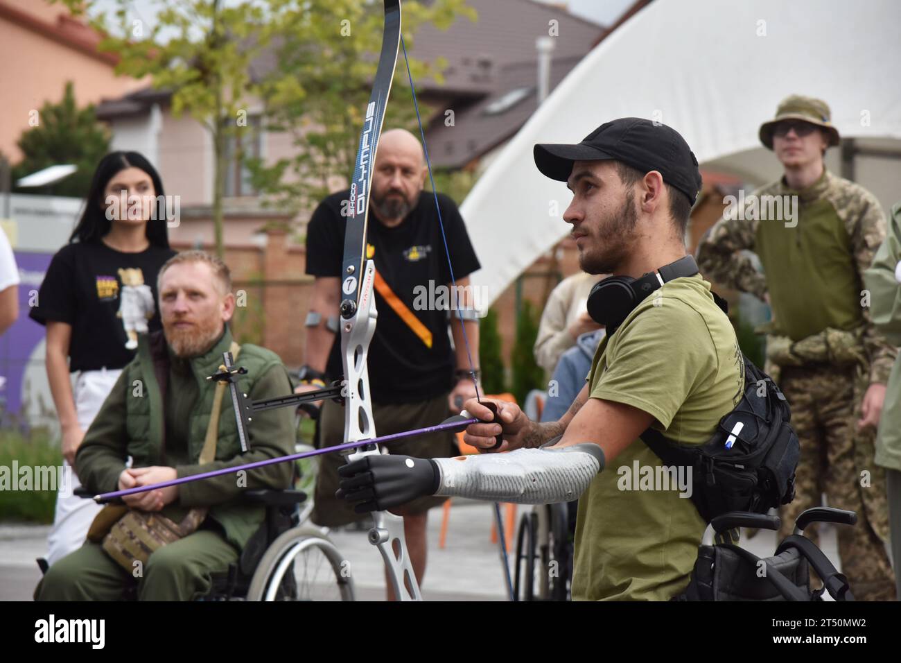Lviv, Ukraine. 02nd Oct, 2023. A Ukrainian military amputee who is a ...