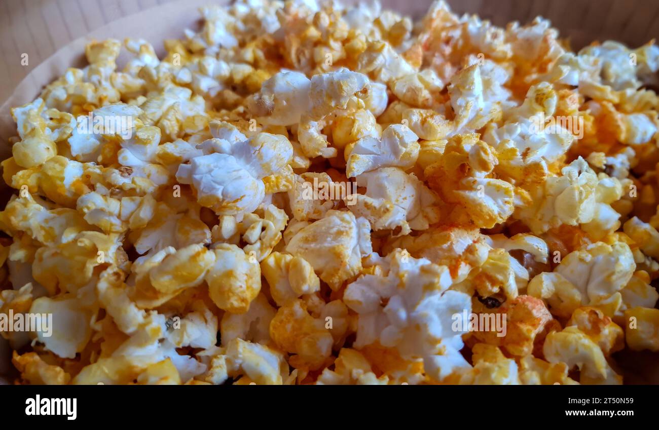 Close up view for cheesy popcorn Stock Photo - Alamy