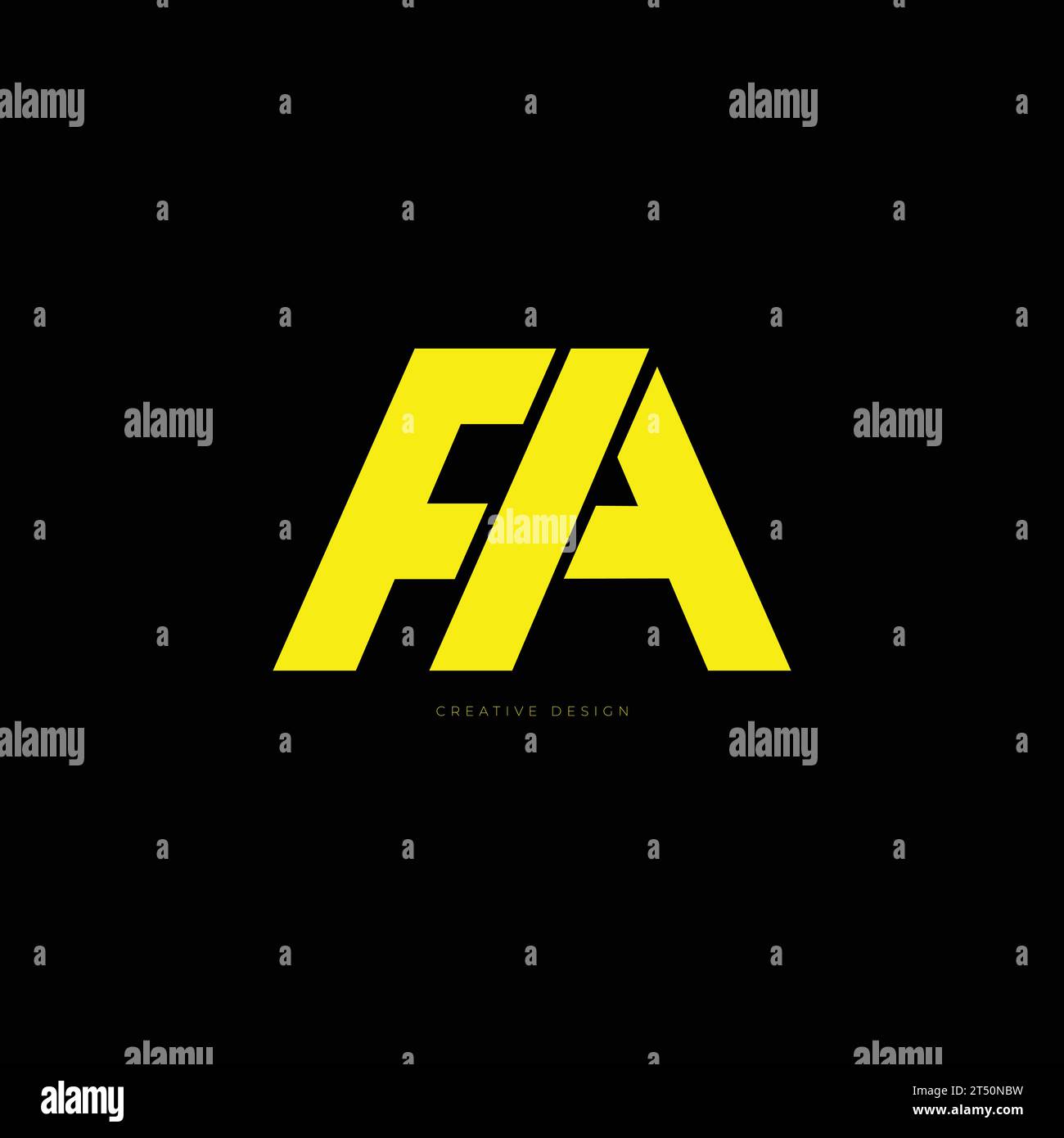 Fa creative brand letter logo concept Royalty Free Vector Stock Vector ...