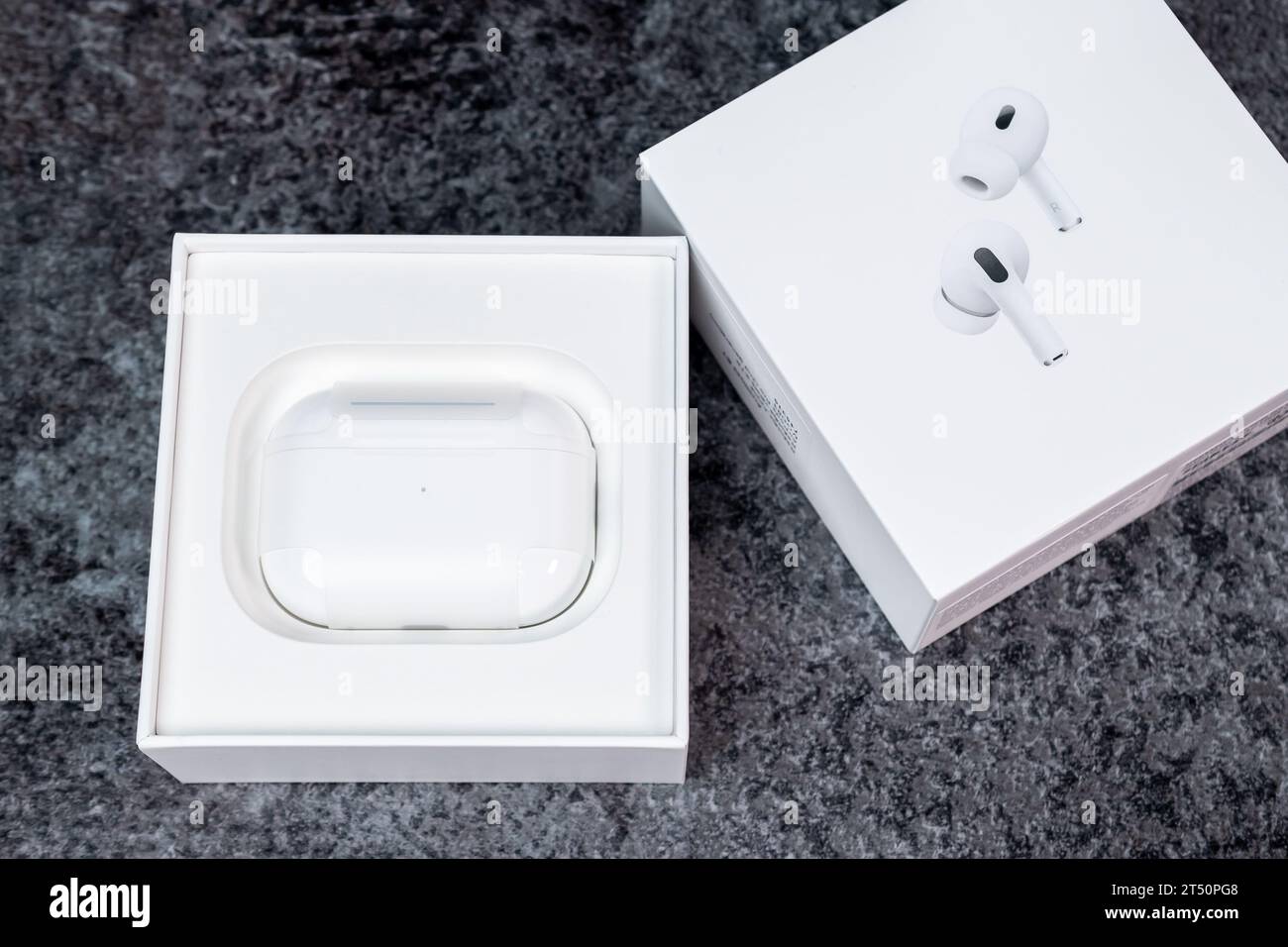 Jurmala, Latvia - 21 09 2023: First unboxing of AirPods Pro 2nd ...