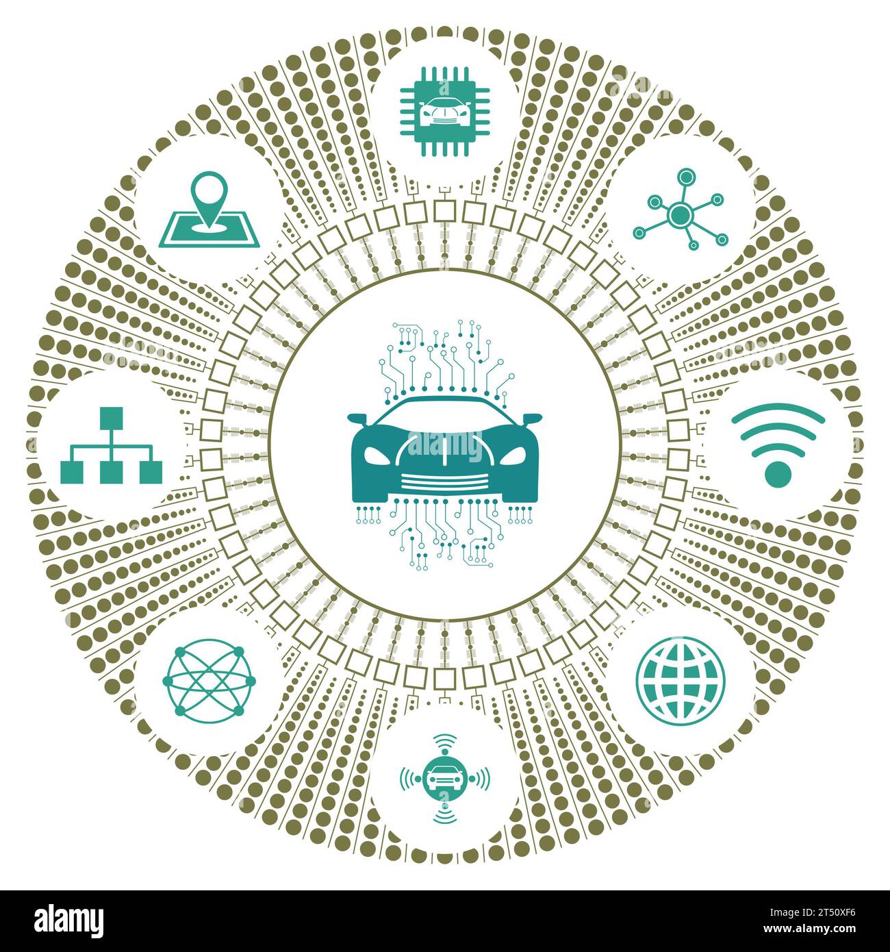 Smart city car icon Cut Out Stock Images & Pictures - Alamy