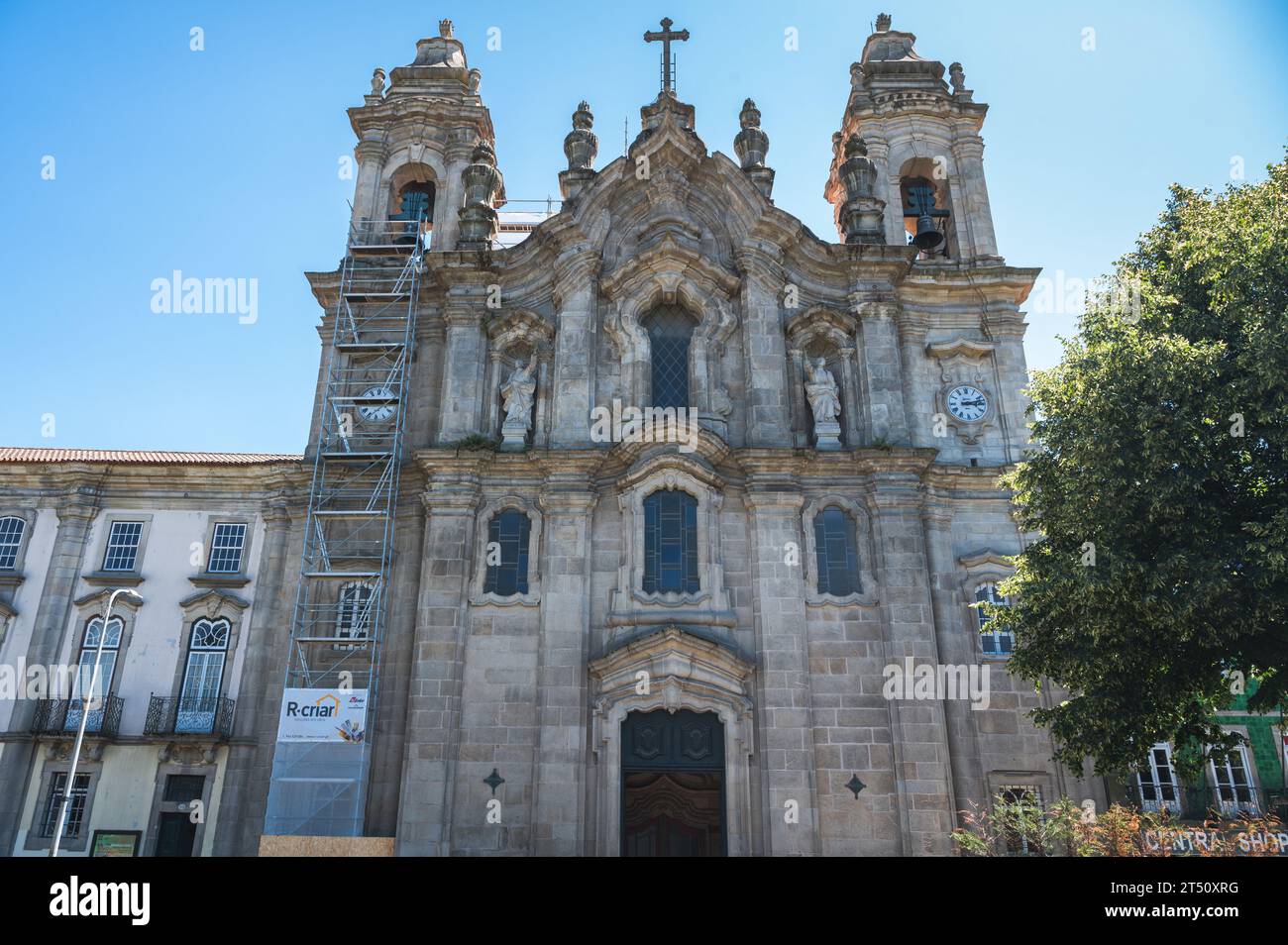 Braga, Portugal - June 30 2023: beautiful Braga Cathedral facade with ...