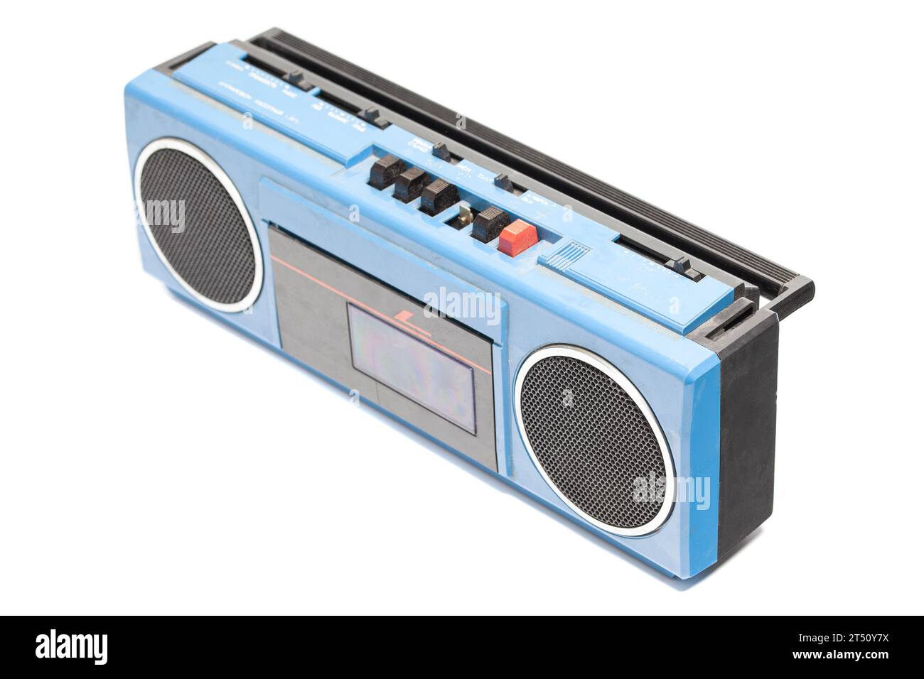 Retro portable stereo cassette recorder from 80s Stock Photo - Alamy