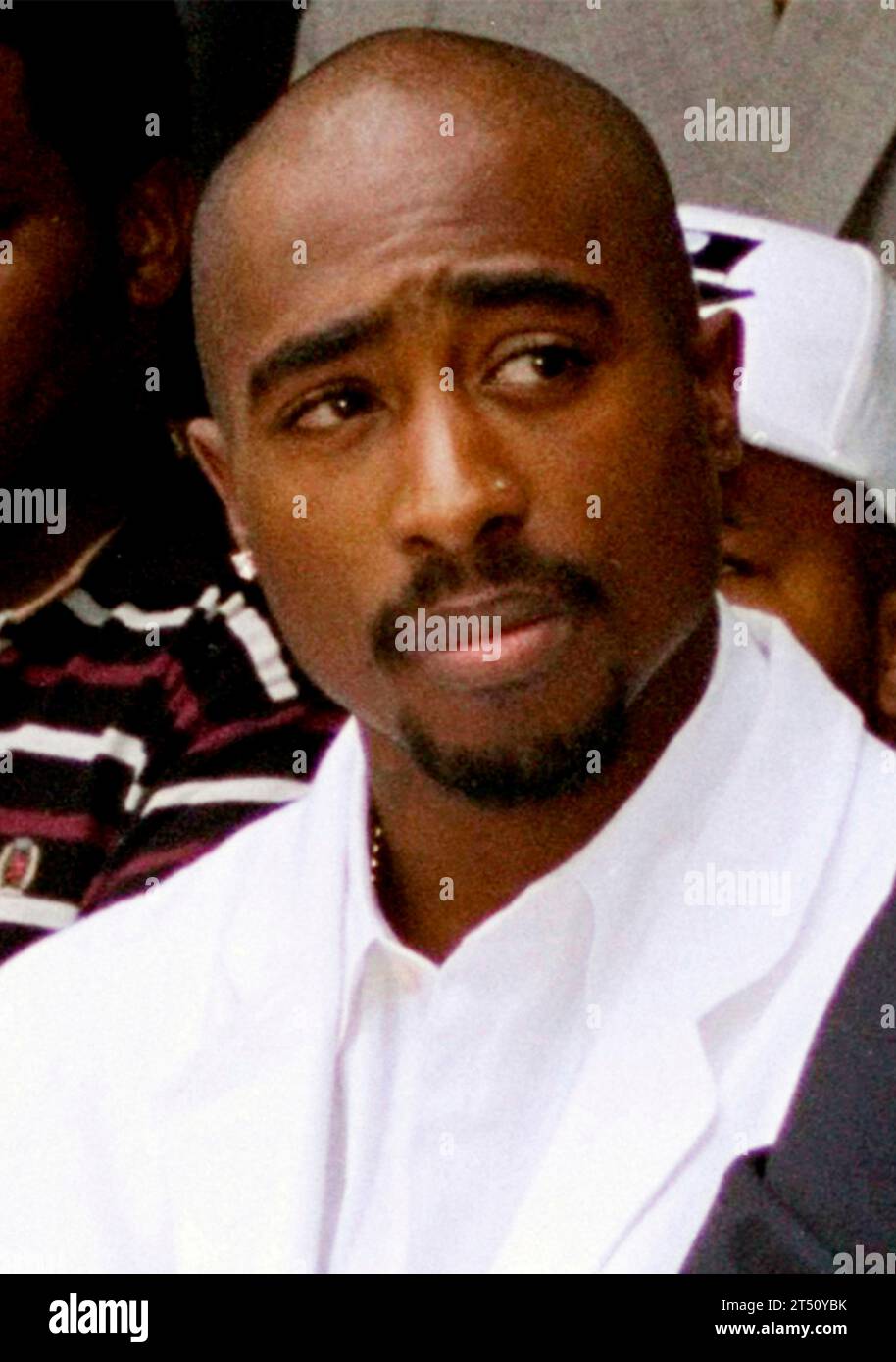 FILE - Rapper Tupac Shakur attends a voter registration event in South ...