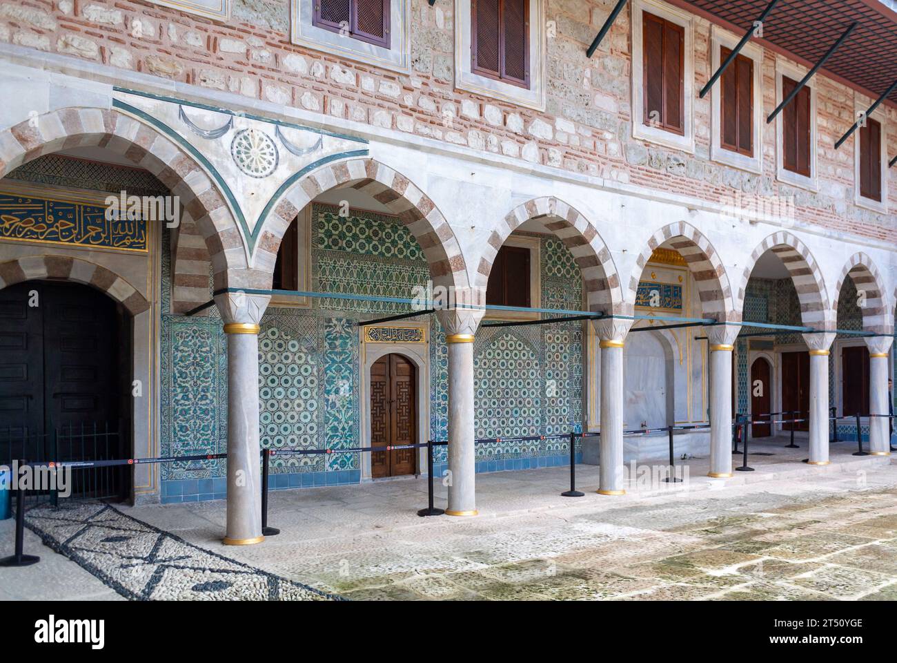Istanbul, Turkey, Arches at a courtyard of Harem (topkapi palace museum ...
