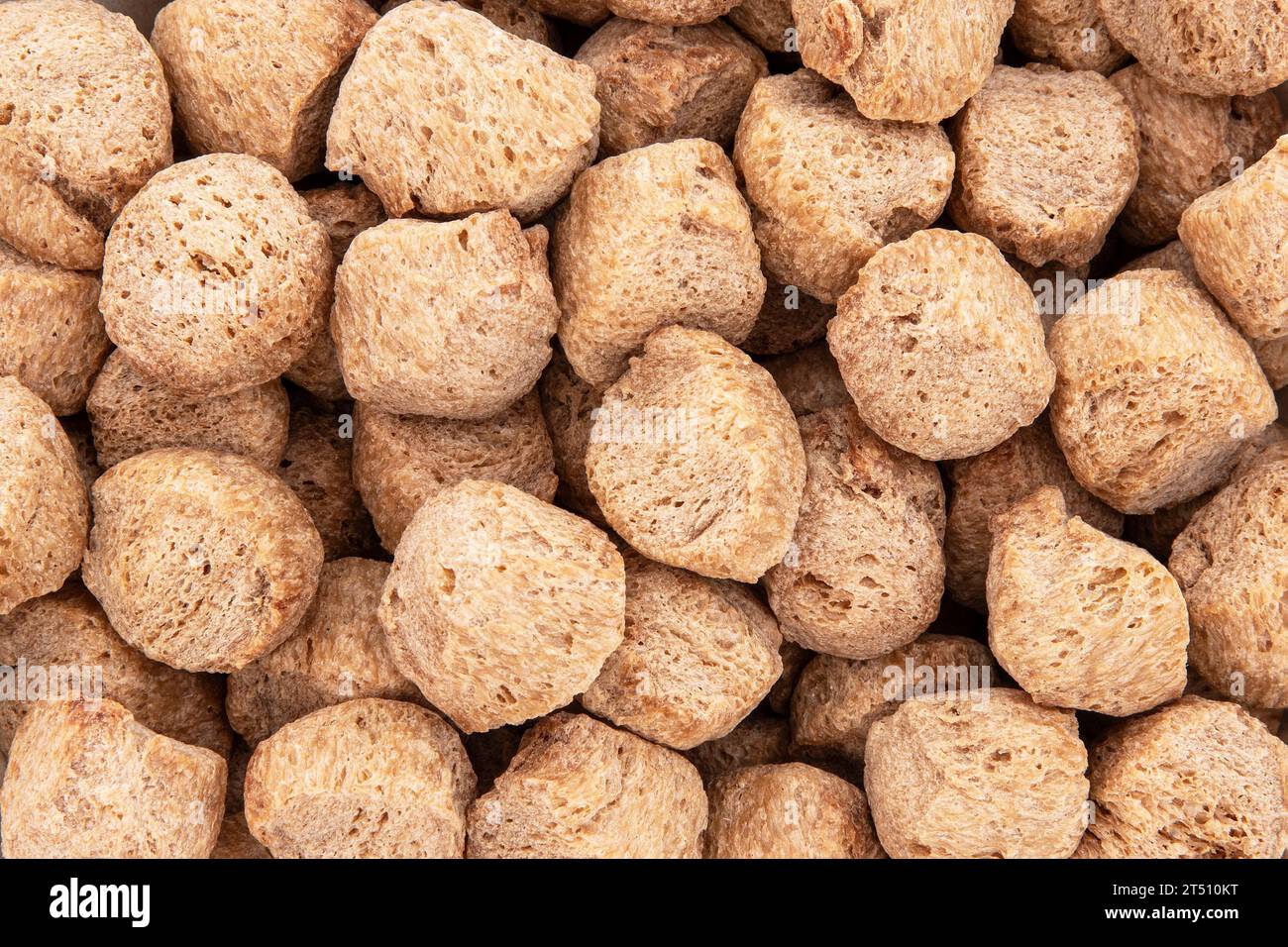 Texture of dehydrated soy chunks Stock Photo - Alamy
