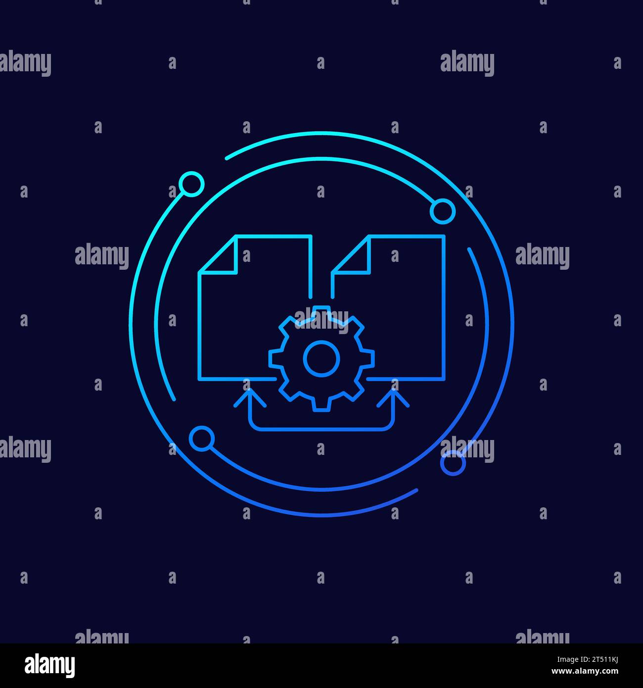 reconciliation of files icon in linear design Stock Vector Image & Art ...