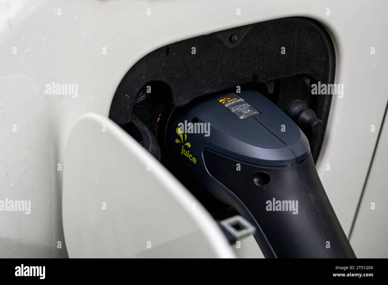 Berlin, Germany - October 10, 2023: View to the charger of an eco ...