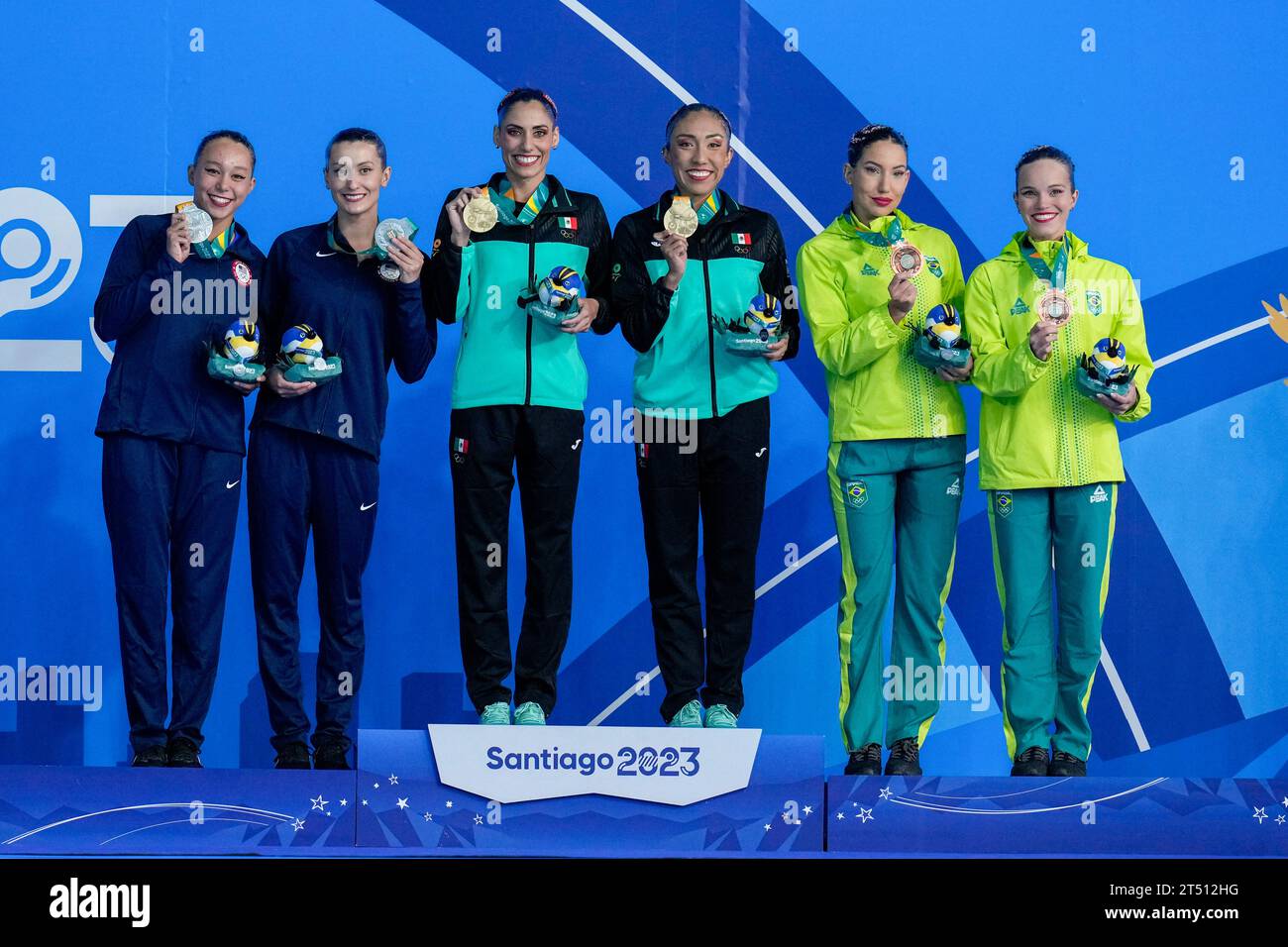 Medal winners from left, Field Meguni and Ruby Remati of the United ...