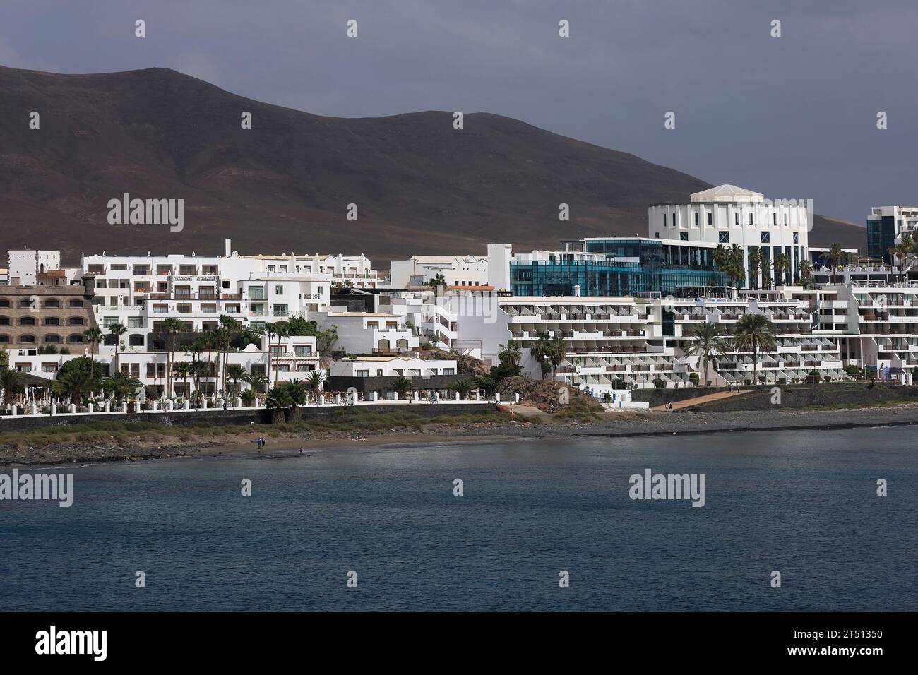 Las Coloradas village and beach, Lanzarote. Taken March 2023 Stock ...