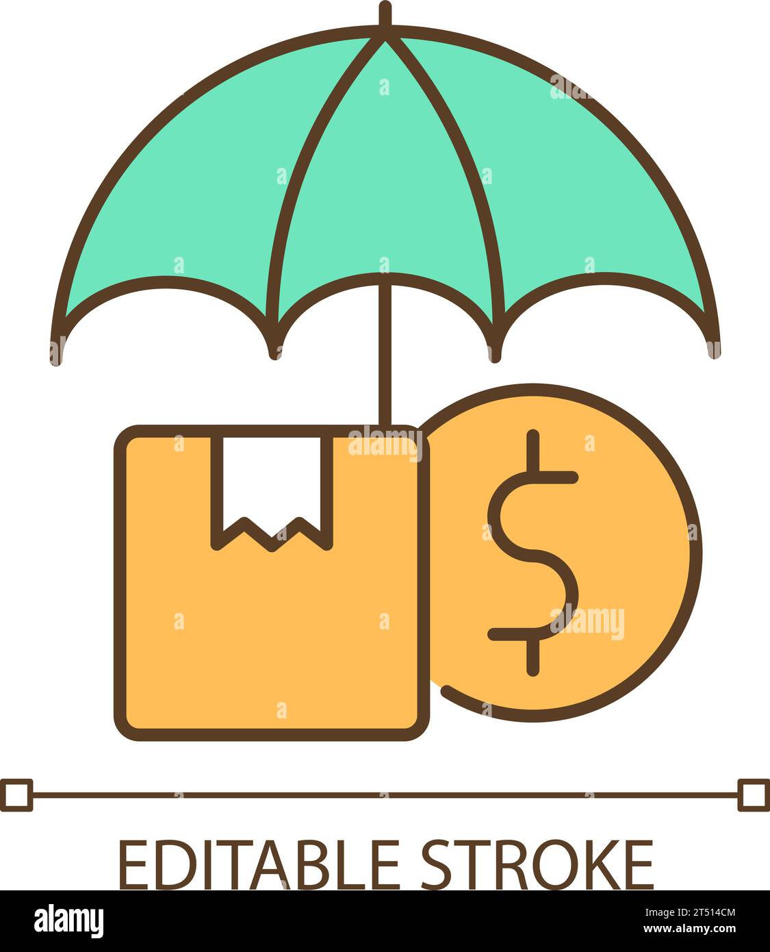 Thin linear colorful value coverage icon Stock Vector Image & Art - Alamy