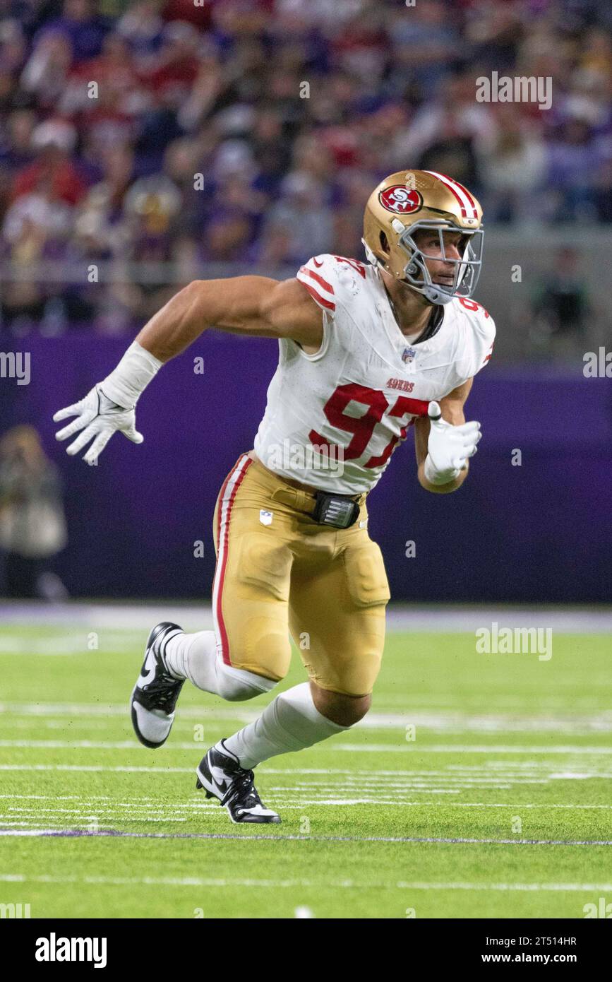 San Francisco 49ers defensive end Nick Bosa plays during an NFL ...