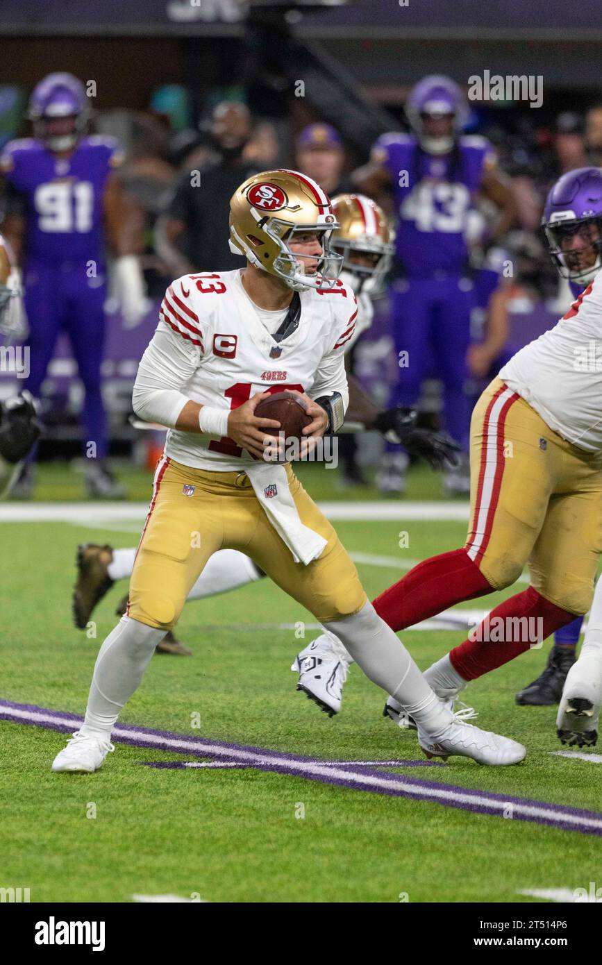 San Francisco 49ers quarterback Brock Purdy plays during an NFL ...