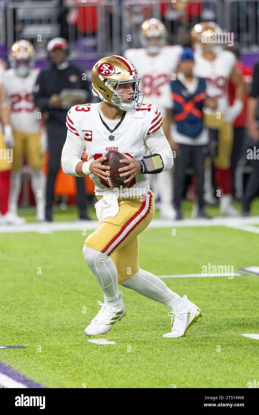 San Francisco 49ers quarterback Brock Purdy plays during an NFL ...