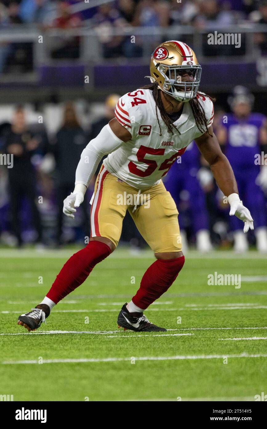 San Francisco 49ers linebacker Fred Warner plays during an NFL football ...