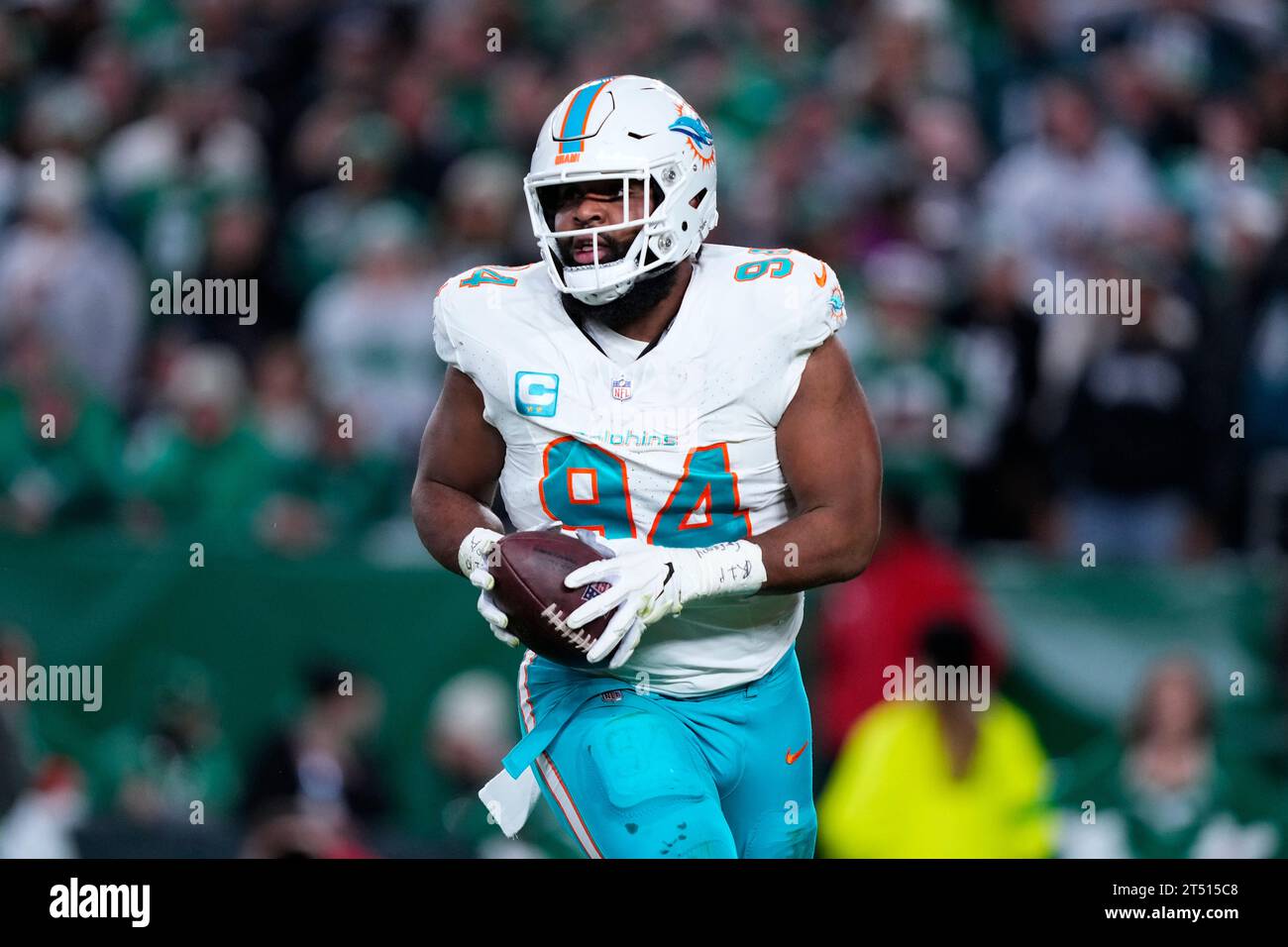 Miami Dolphins' Christian Wilkins in action before an NFL football game ...