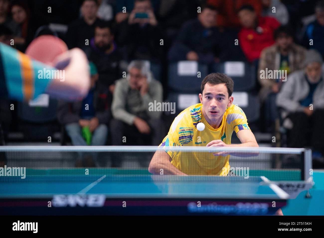 Santiago, Chile. 02nd Nov, 2023. Hugo Calderano, Brazilian table tennis ...