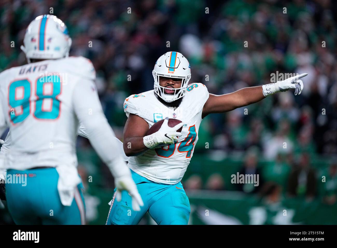 Miami Dolphins' Christian Wilkins in action before an NFL football game ...