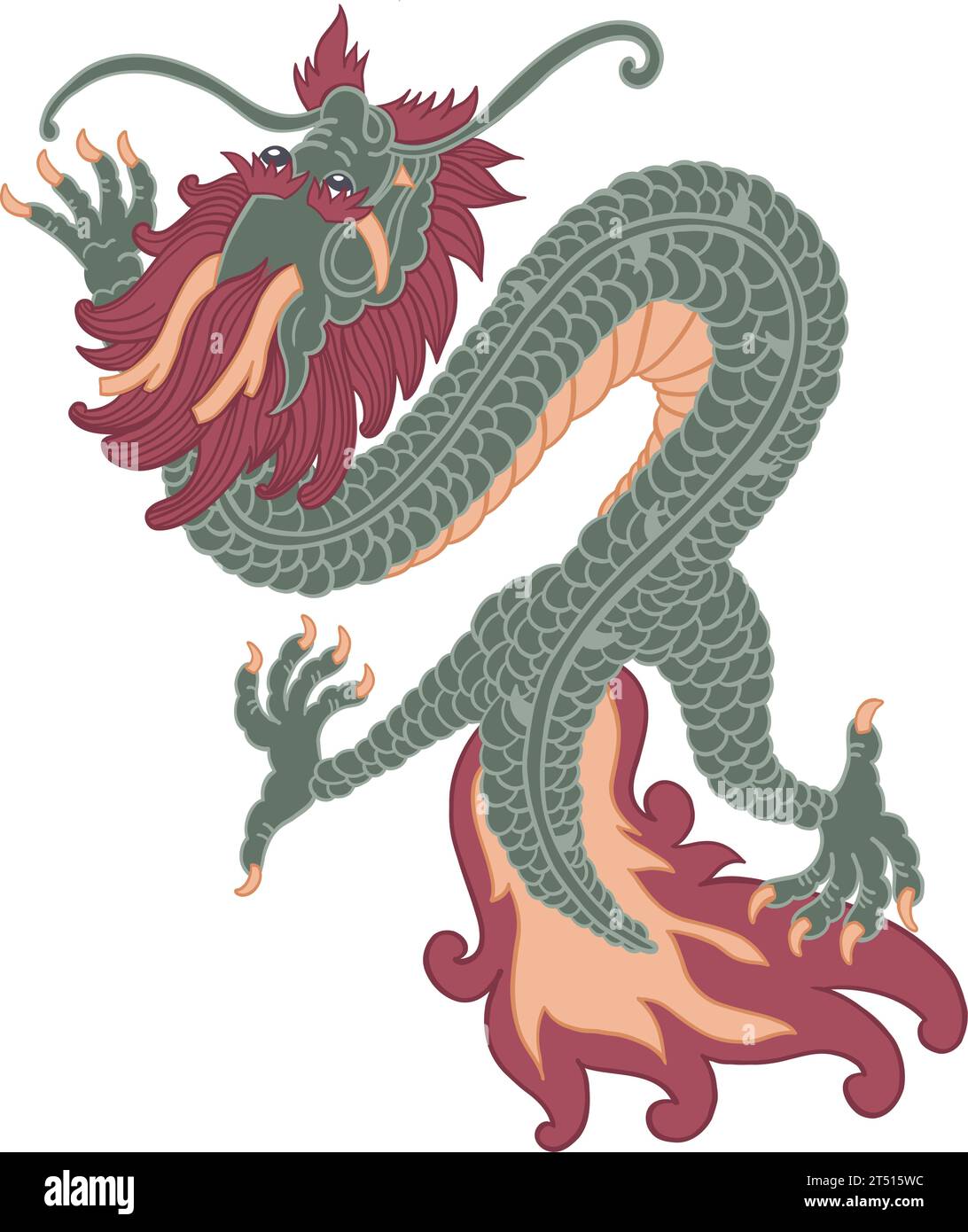 Chinese new year flying dragon Stock Vector Image & Art - Alamy