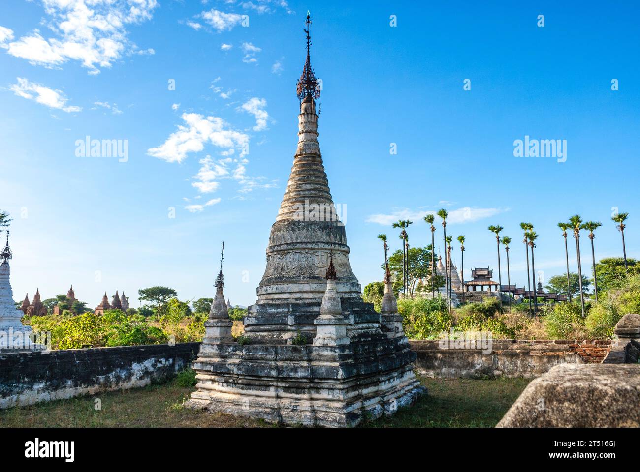 Old white stupa, Old Bagan, Myanmar, Burma, Asia Stock Photo - Alamy