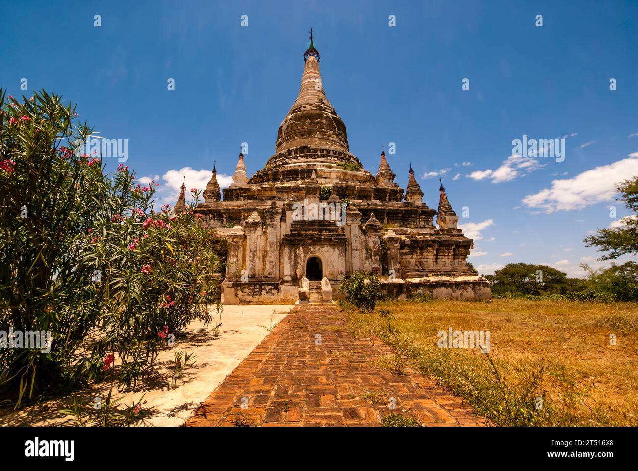 Exterior of a white pagoda in Bagan, Myanmar, Asia Stock Photo - Alamy