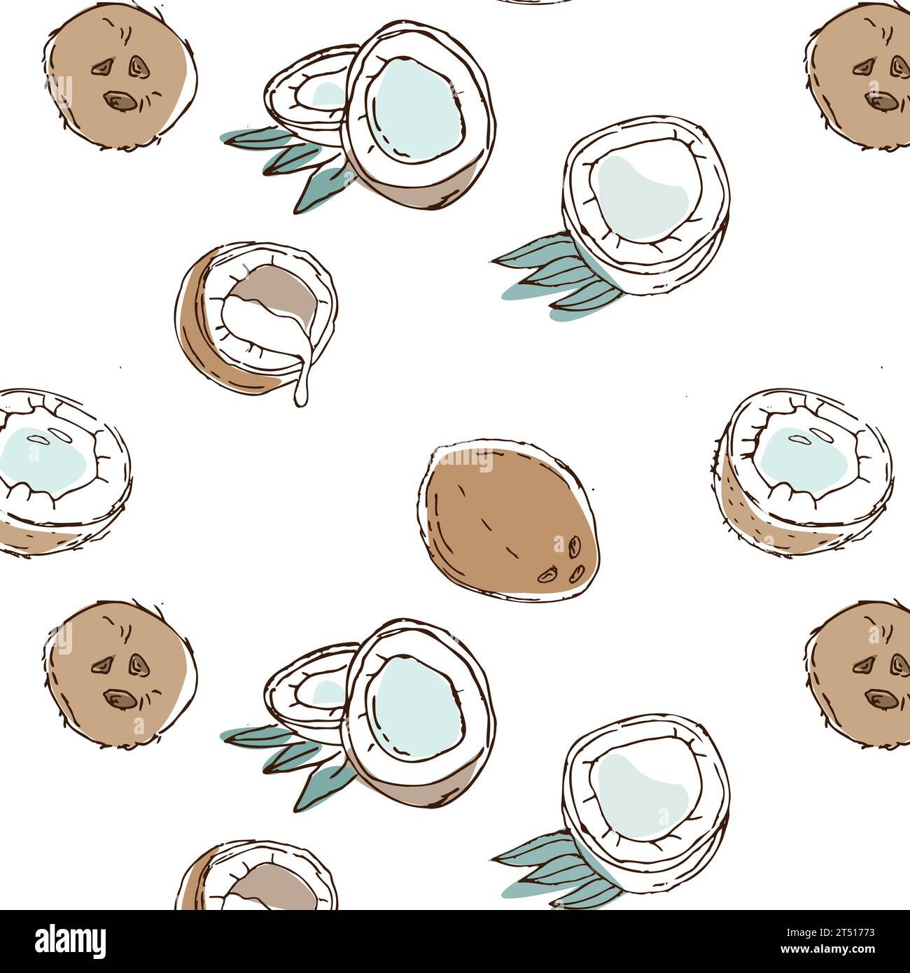 Art drawing color coconut tree hi-res stock photography and images - Alamy