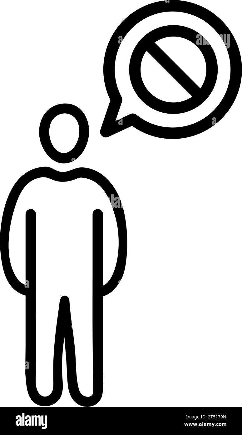 person with ban sign Stock Vector Image & Art - Alamy