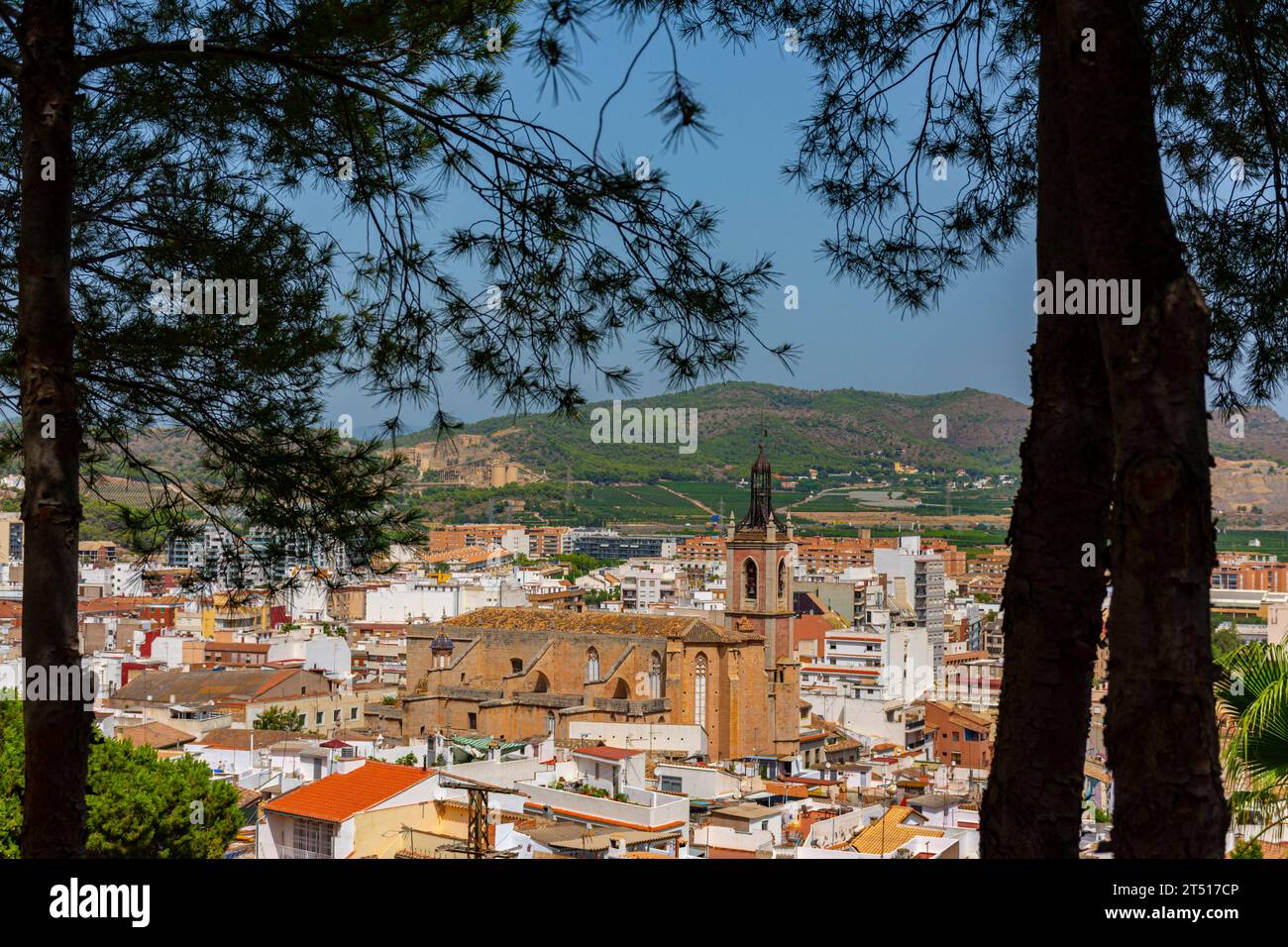 Sagunto, Valencia, Spain. August 30th, 2022 - View of the city, the old ...