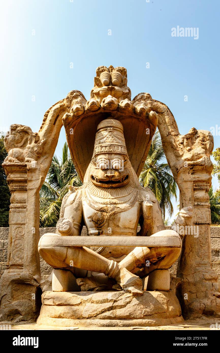 Ugra Narasimha Swamy Statue, Hampi, Karnataka, India, Asia Stock Photo ...