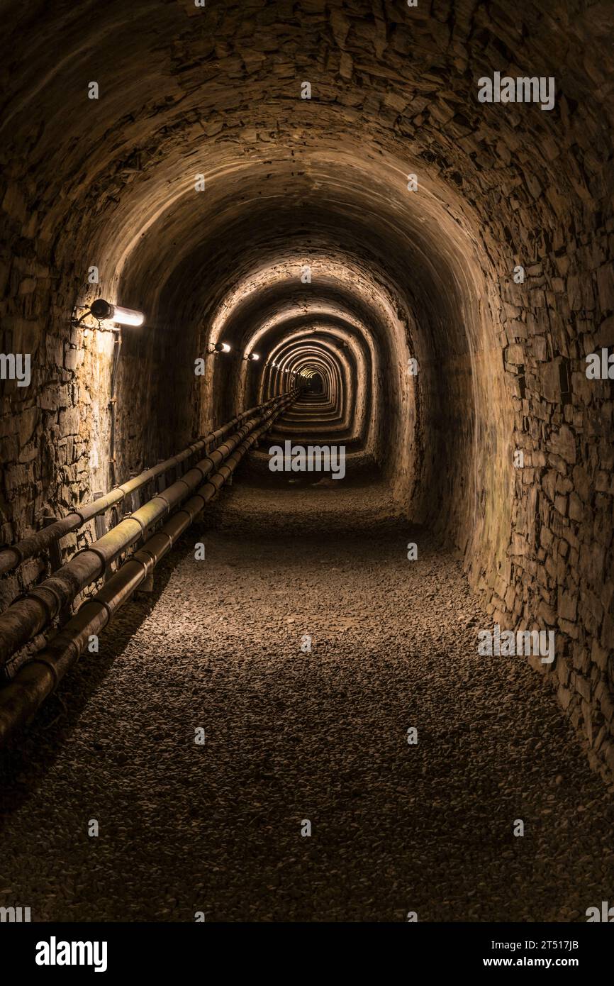 tunnel of a historic mining site Stock Photo - Alamy