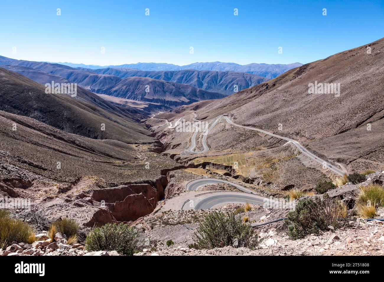 Andes mountains close to the Salinas Grandes salt flats in Salta, North ...