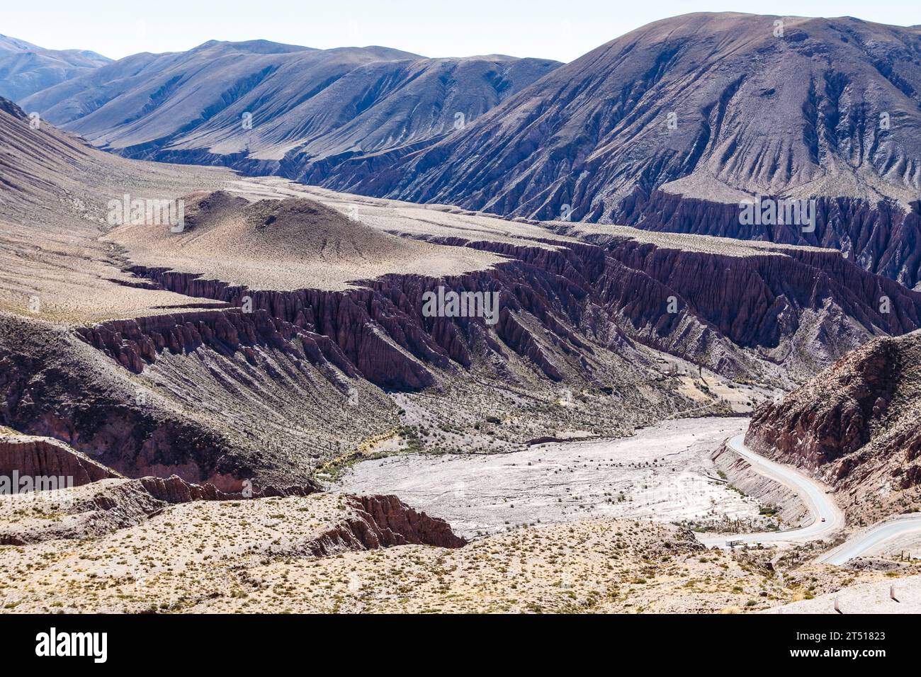 Andes mountains close to the Salinas Grandes salt flats in Salta, North ...