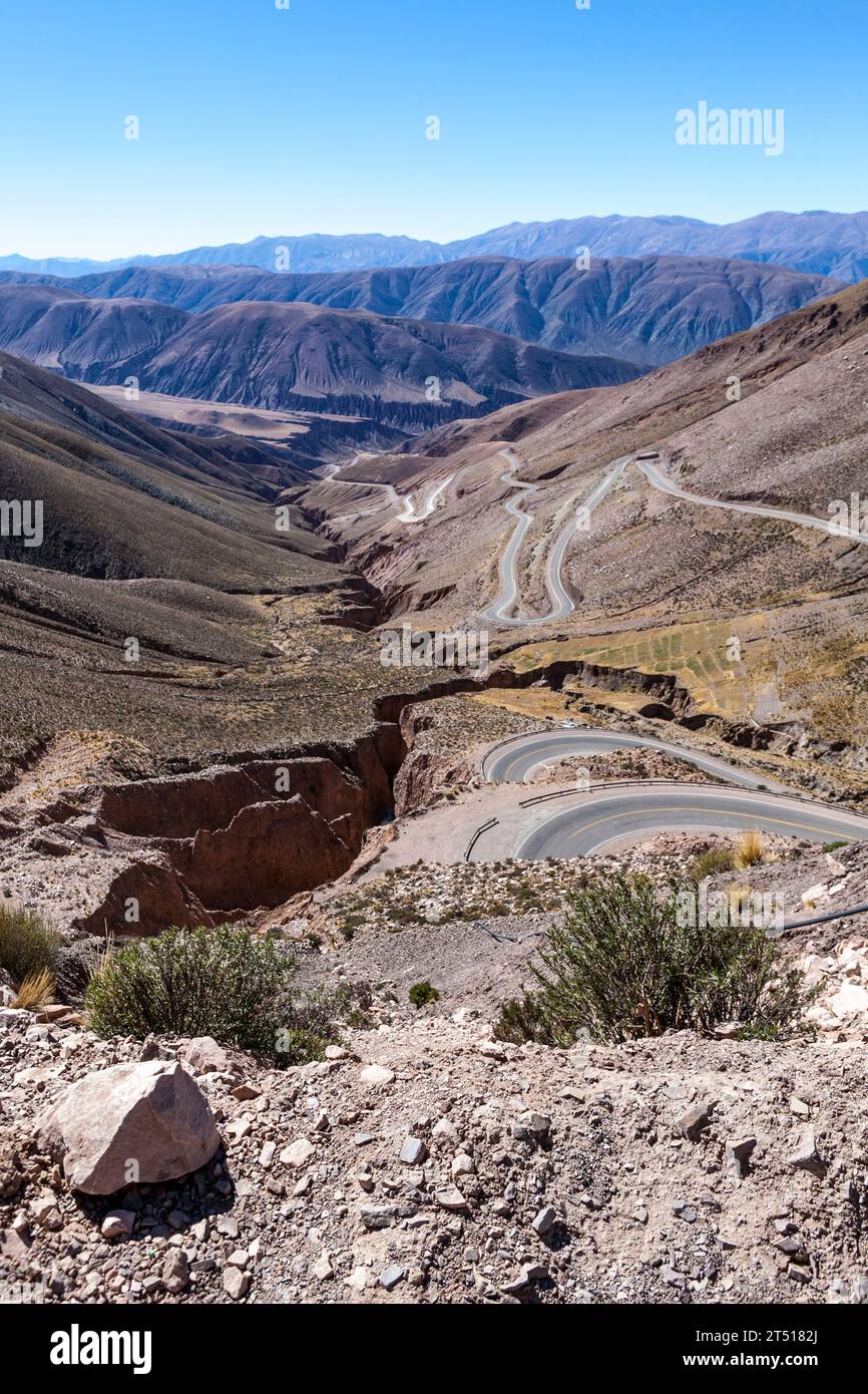 Andes mountains close to the Salinas Grandes salt flats in Salta, North ...