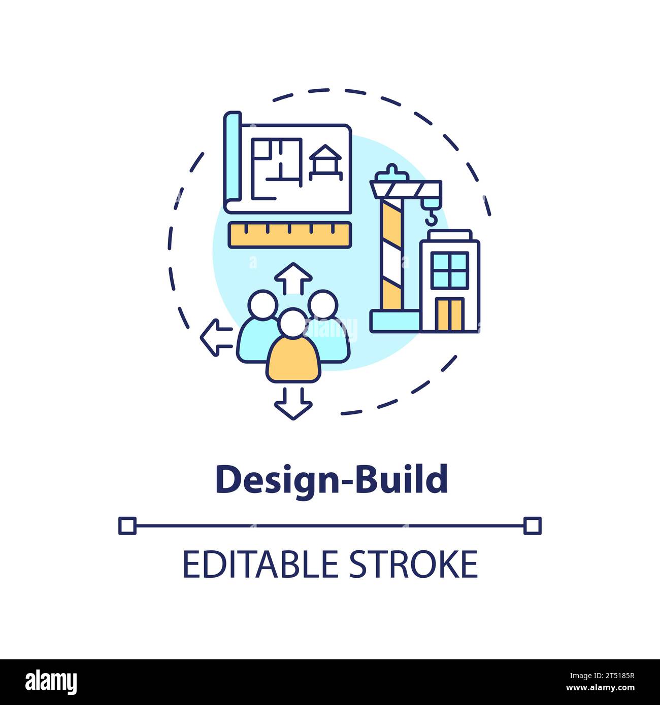 2D thin linear icon design build concept Stock Vector Image & Art - Alamy