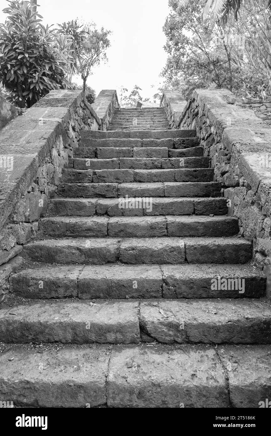 stairs path outdoor. grey stairs path. way up stairs path structure ...