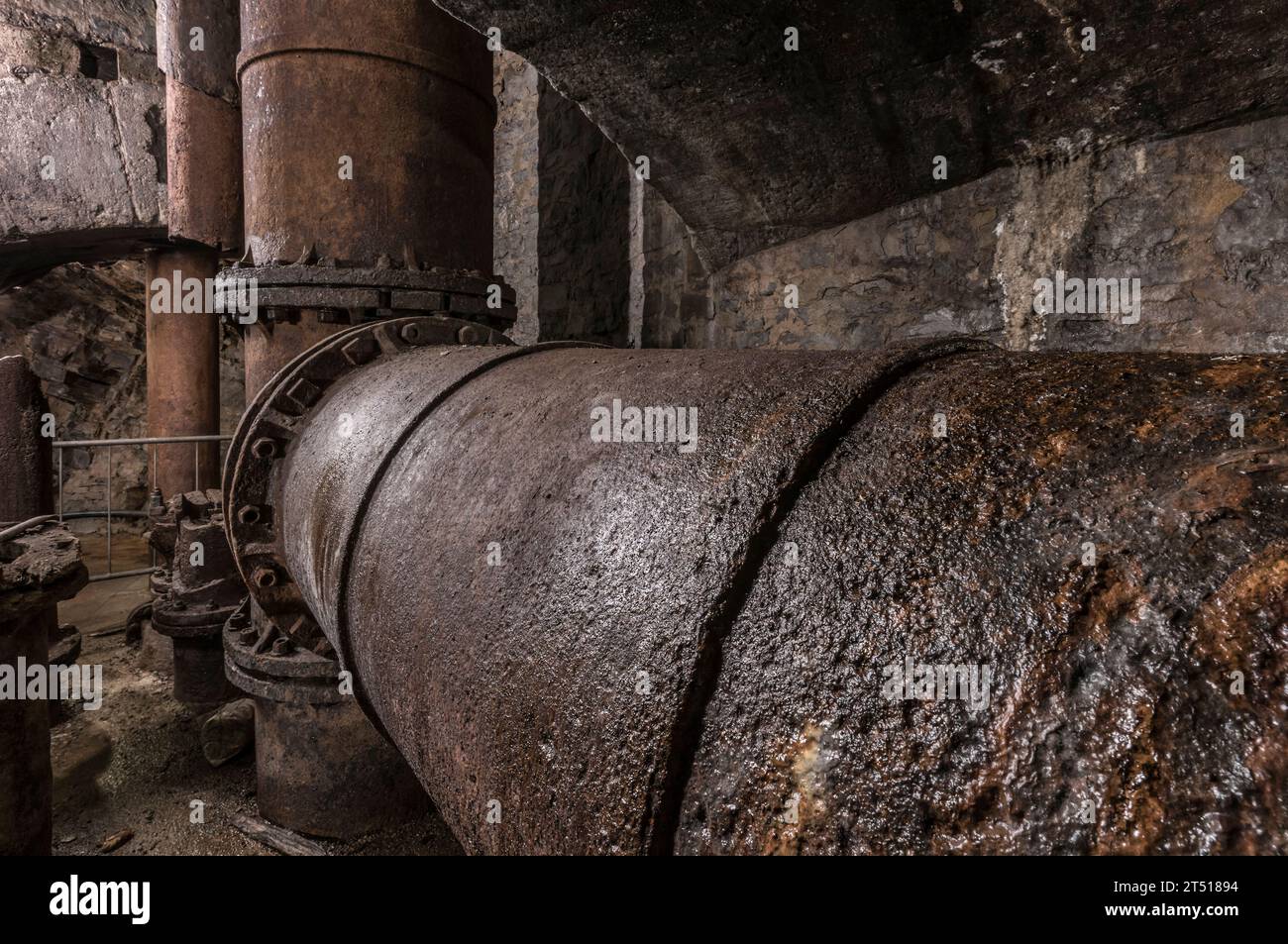 rusty pipes in a abandoned mining site Stock Photo - Alamy