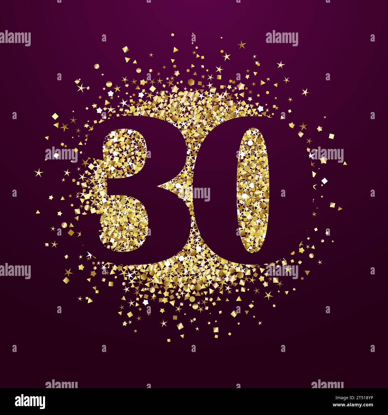 Top 30 gold symbol. Beautiful number 30 and golden circle. Holiday ...