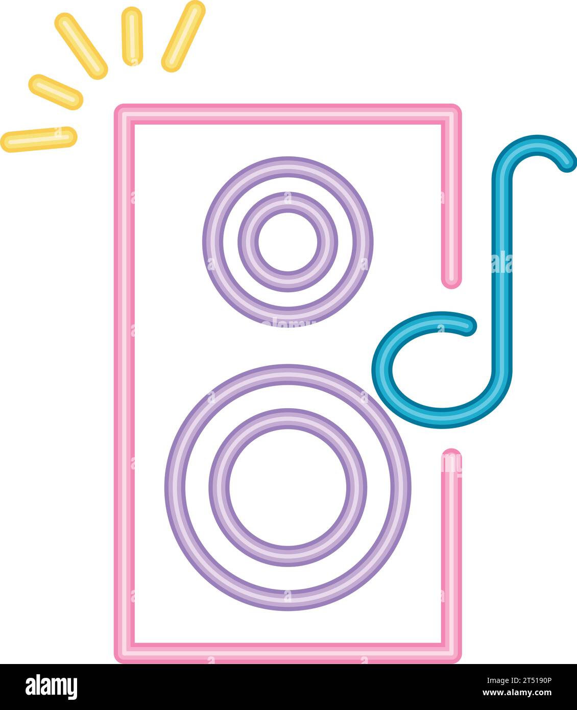 neon speaker sign Stock Vector Image & Art - Alamy