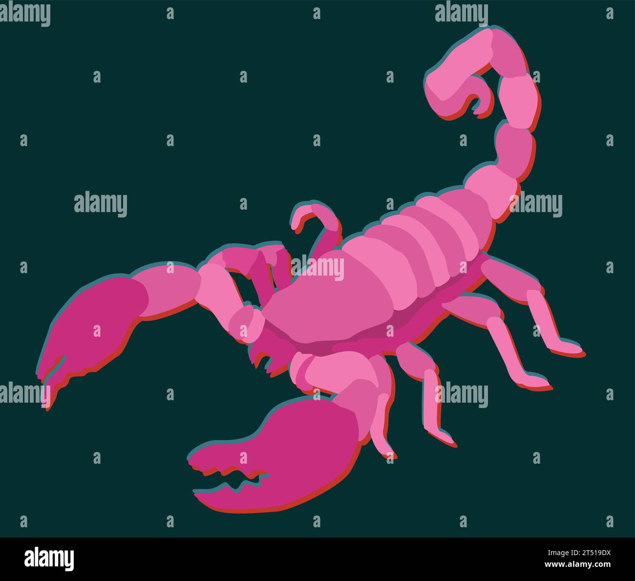 Scorpio pink background Stock Vector Images - Alamy