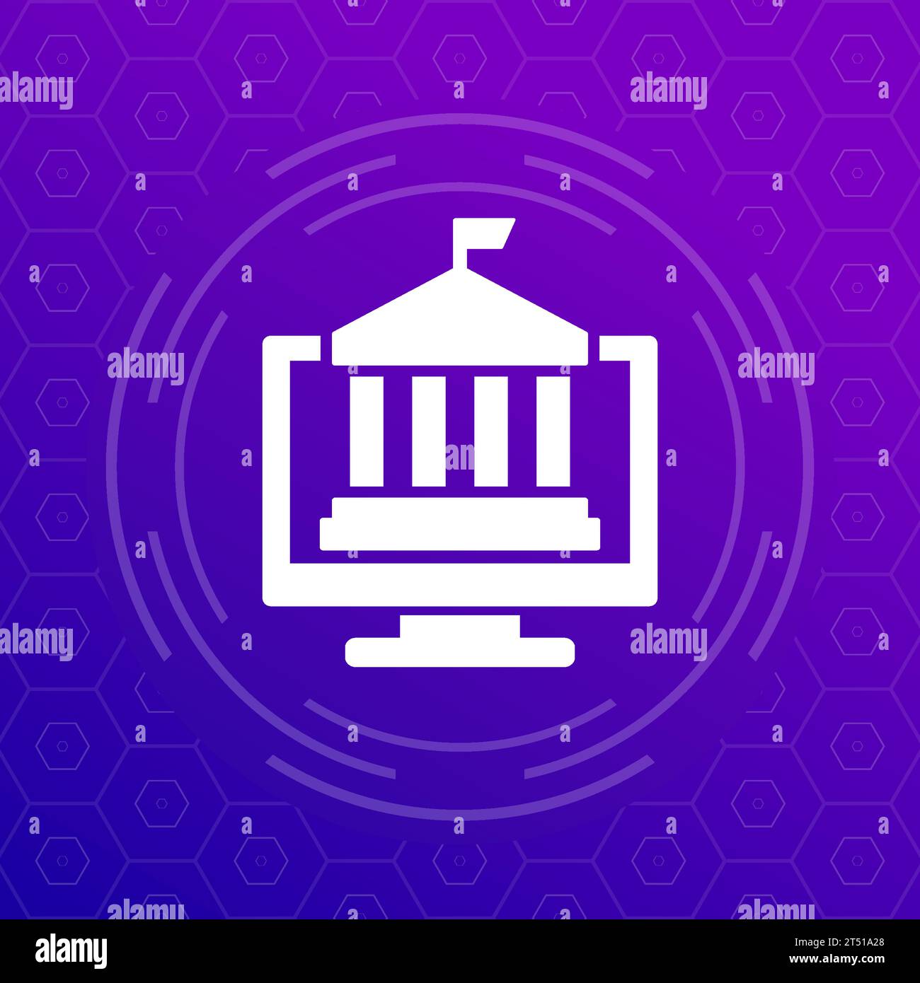 Electronic government, digital transformation icon Stock Vector Image ...