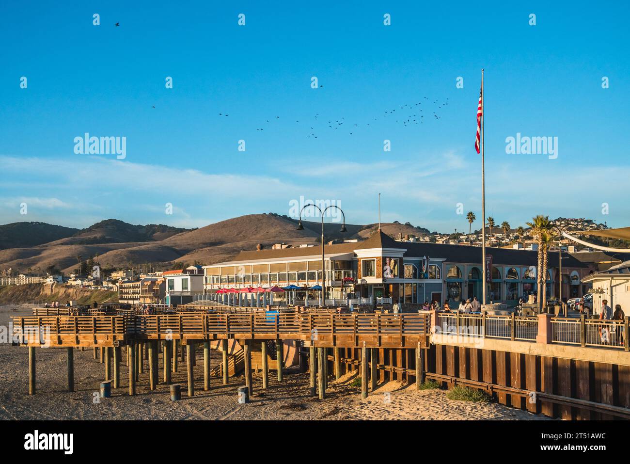 Pismo Beach, California, USA - November 1, 2023. Pismo Beach pier plaza ...